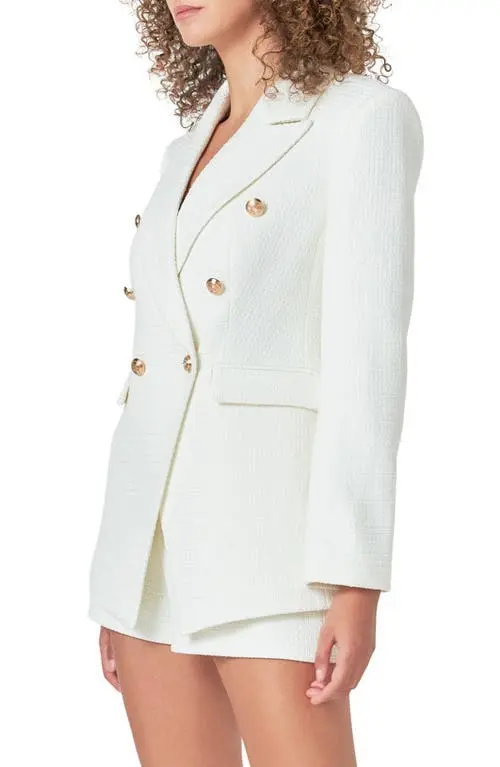 Endless Rose Tweed Double-breasted Blazer