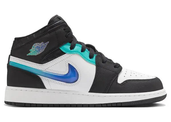 JORDAN 1 Mid Se Formula 23 Pack Sneakers - Black/white/hyper Jade