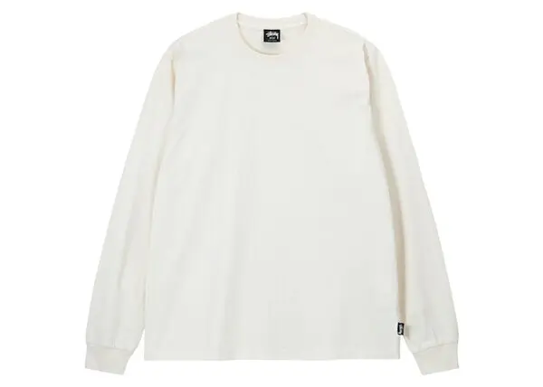 StÜssy Pigment Dyed Long Sleeve Crew - Natural