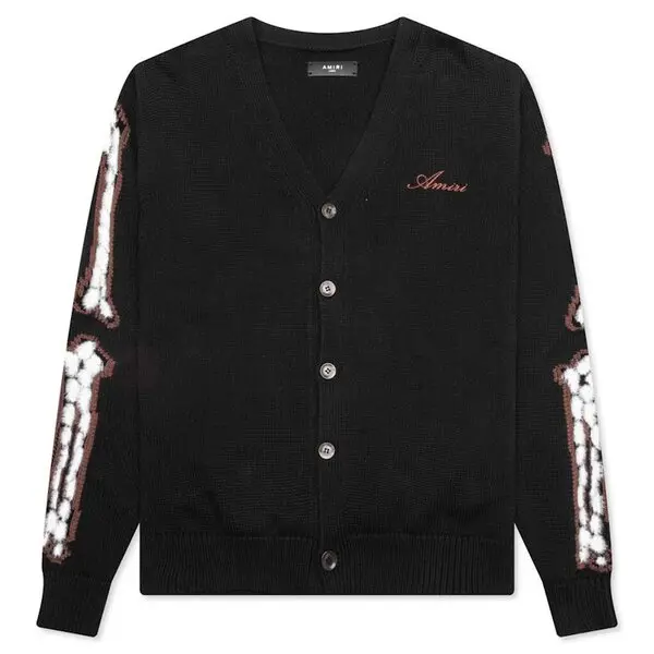 Amiri Leopard Bones Cardigan