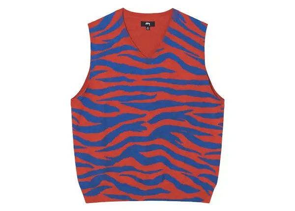 StÜssy Tiger Print Sleeveless Knit Top