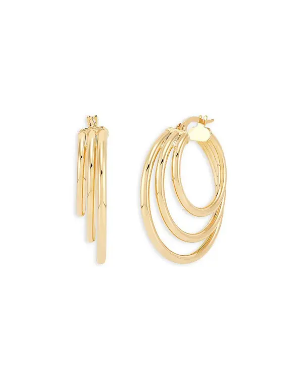 Bloomingdale'S 14k Yellow Layered Hoop Earrings - Gold