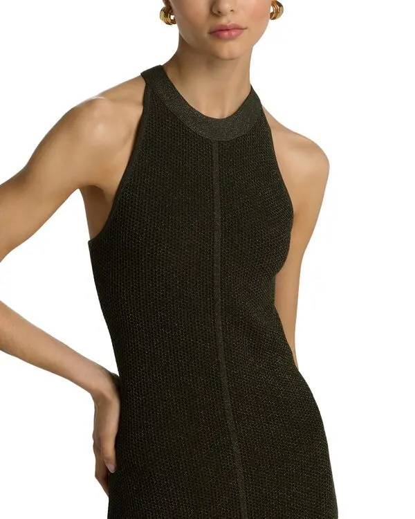 St. John Mesh Knit Midi Dress In Cypress - 72% Off | Editorialist