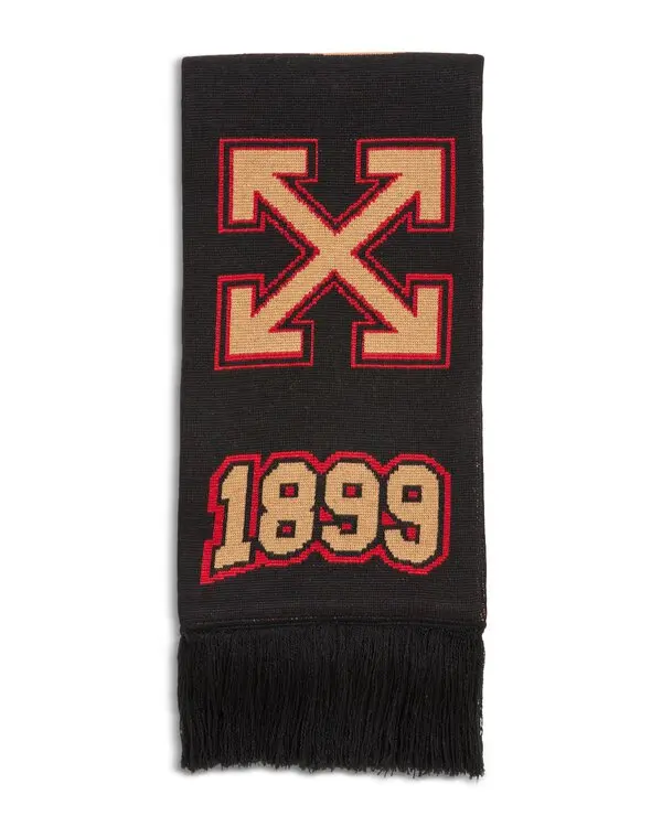 Off-White X Ac Milan 1899 Arrow Scarf Exclusive - Black | Editorialist