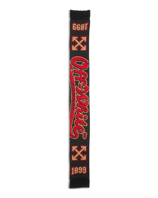 Off-White X Ac Milan 1899 Arrow Scarf Exclusive - Black | Editorialist
