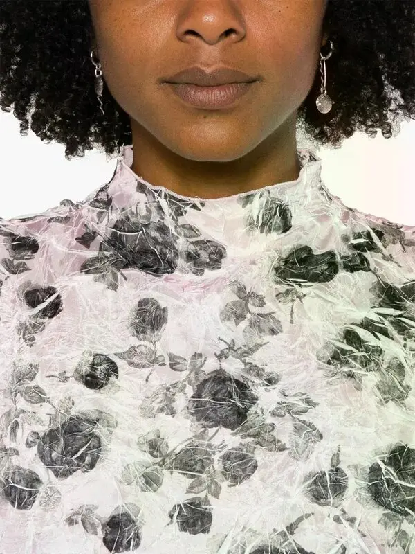 GANNI Floral Print Sleeveless Top
