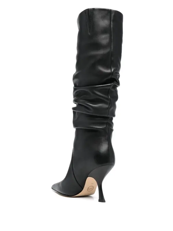 Michael Kors 90mm Draped Leather Boots