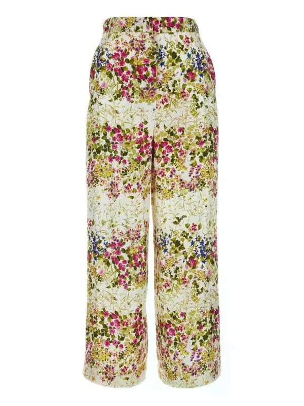 Max Mara Opersos Printed Trousers - White