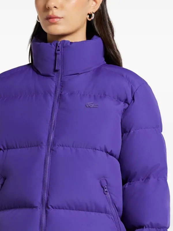 Lacoste Collapsible Puffer Jacket In Purple 25% Off Editorialist