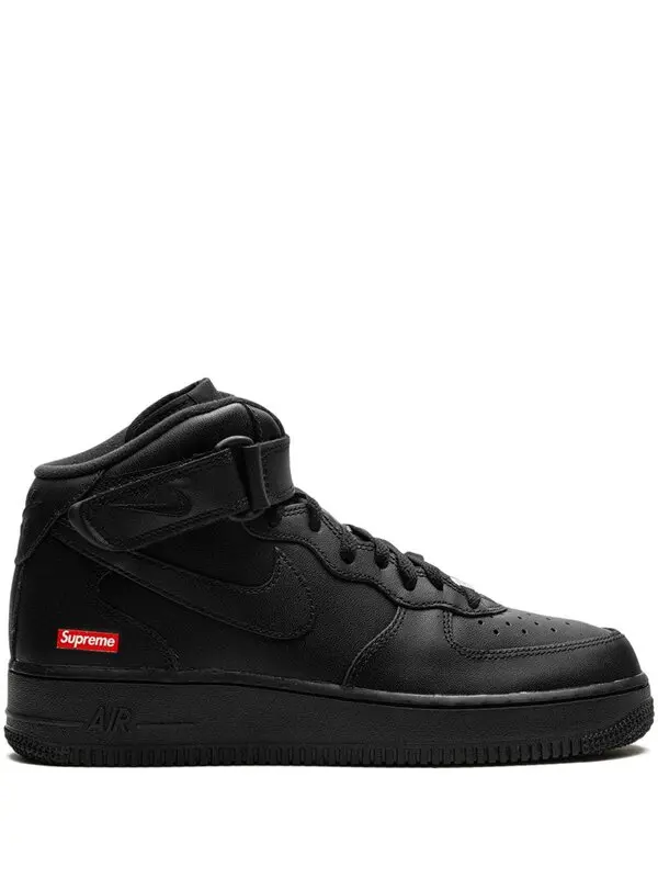 Nike X Supreme Air Force 1 Mid Sneakers - Black