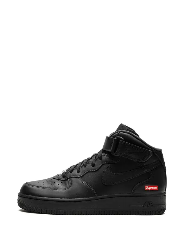 Nike X Supreme Air Force 1 Mid Sneakers - Black