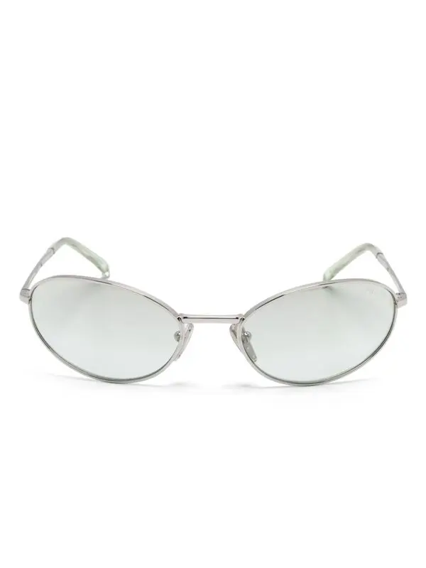 Prada Oval-frame Sunglasses - Silver