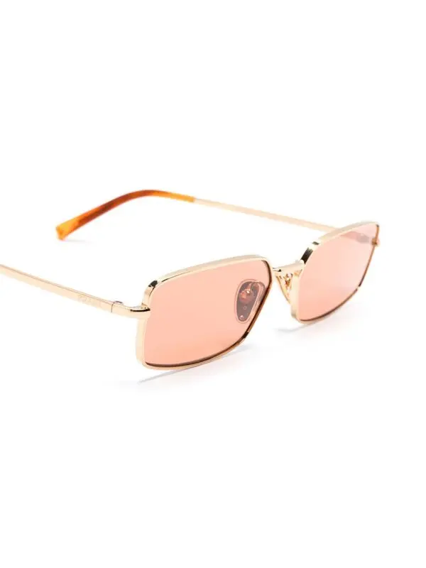 Prada Rectangle-frame Sunglasses - Gold
