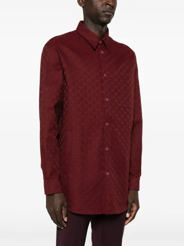 Gucci Gg Canvas Shirt Red Editorialist
