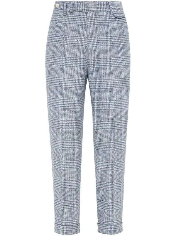 Brunello Cucinelli Check-pattern Trousers