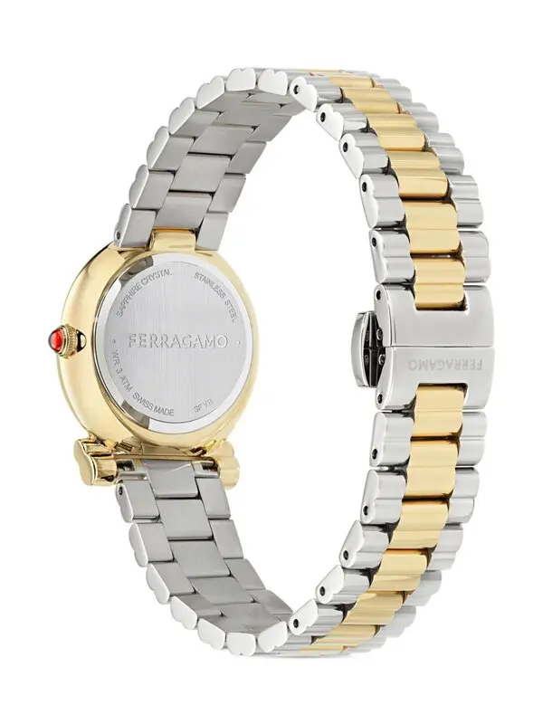 FERRAGAMO Gancini Twisted 28mm Watch - Silver