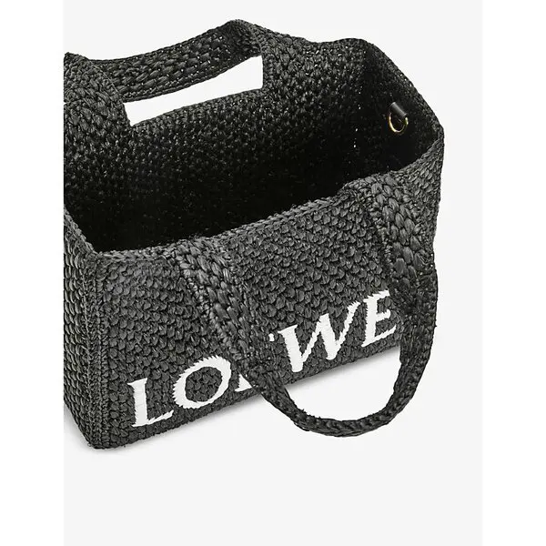 Loewe X Paula's Ibiza Small Raffia Tote Bag - Black