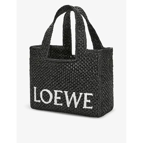 Loewe X Paula's Ibiza Small Raffia Tote Bag - Black