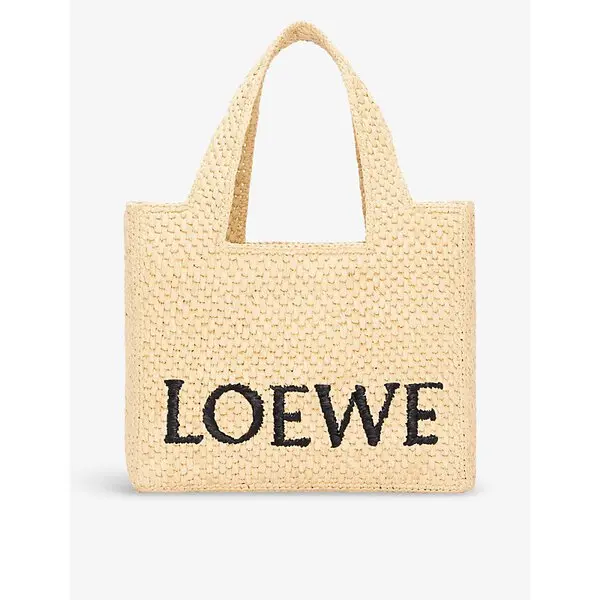 Loewe X Paula's Ibiza Small Raffia Tote Bag - Natural