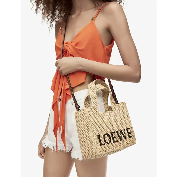 Loewe X Paula's Ibiza Small Raffia Tote Bag - Natural