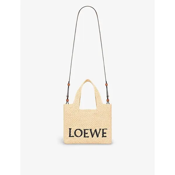 Loewe X Paula's Ibiza Small Raffia Tote Bag - Natural