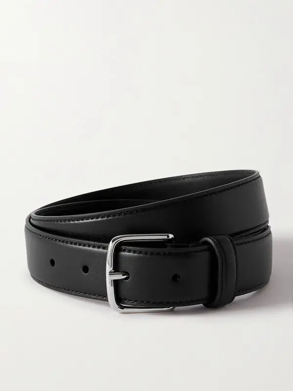THE ROW Leather Belt - Black