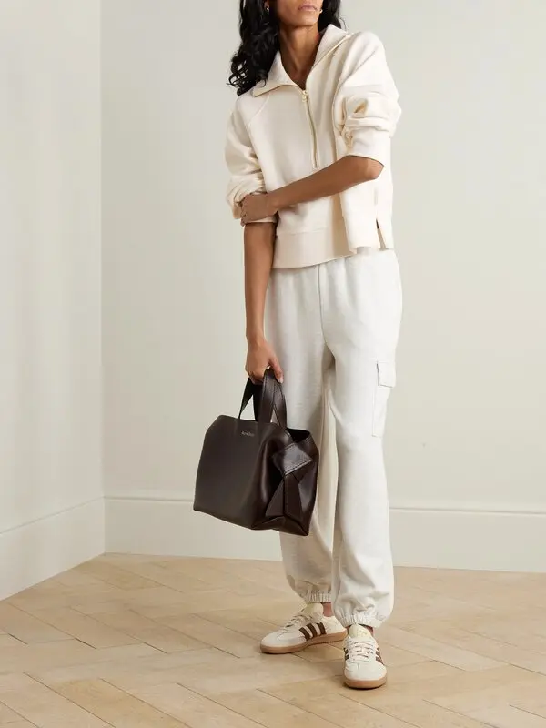 Varley Milano Ribbed Cotton-blend Jersey Sweatshirt