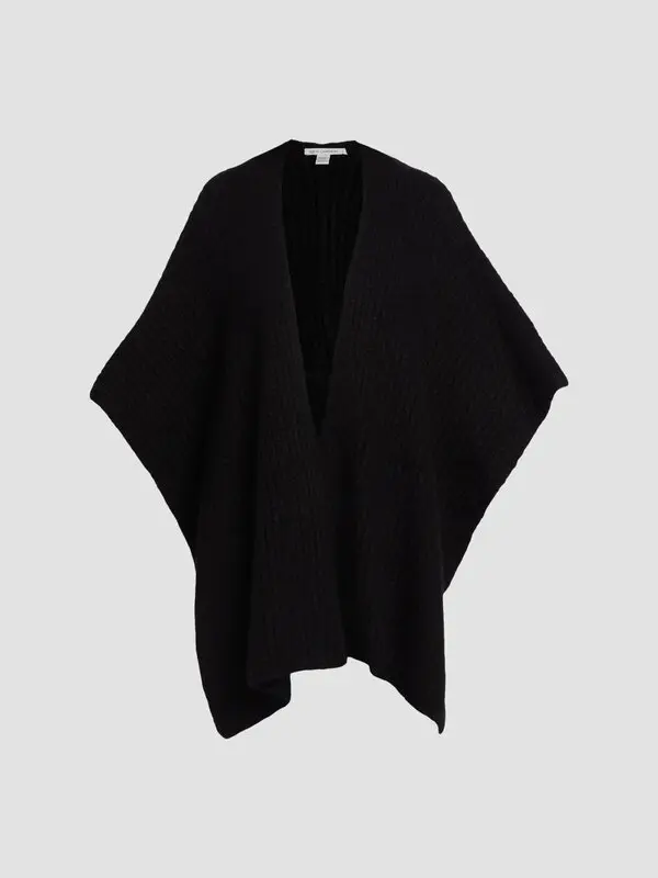 Sofia Cashmere Cashmere-silk Chunky Knit Cape - Black