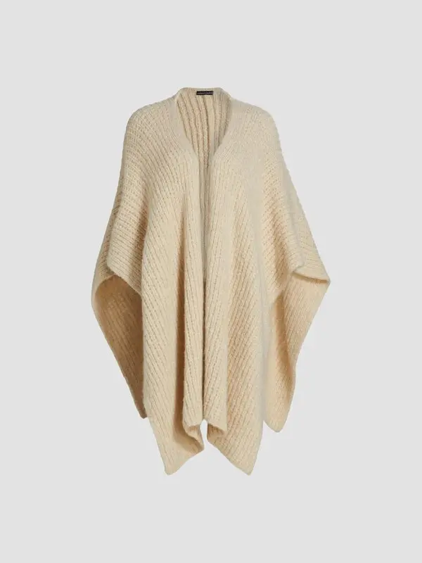 Sofia Cashmere Cashmere-silk Chunky Knit Cape - Oat