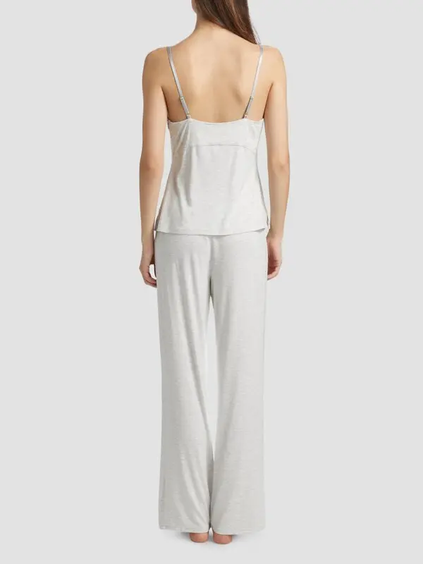 Natori Glamour Lace-trim Lounge Set
