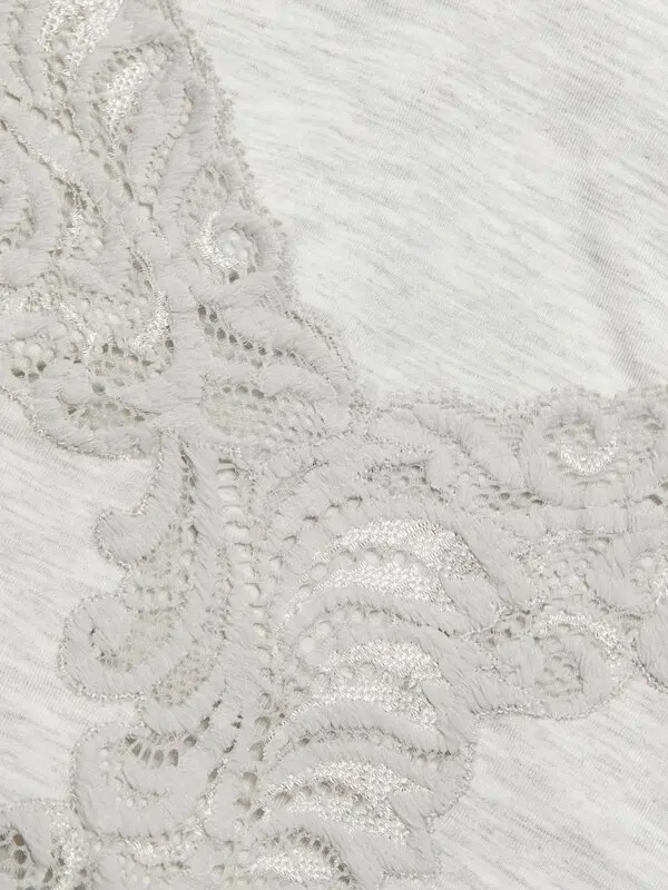 Natori Glamour Lace-trim Lounge Set