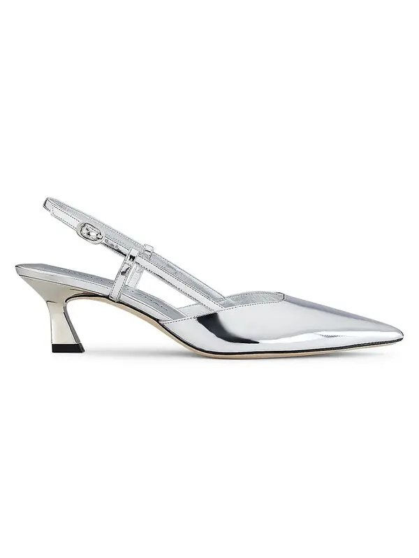 STUART WEITZMAN Vinnie 50mm Metallic Patent Leather Pumps