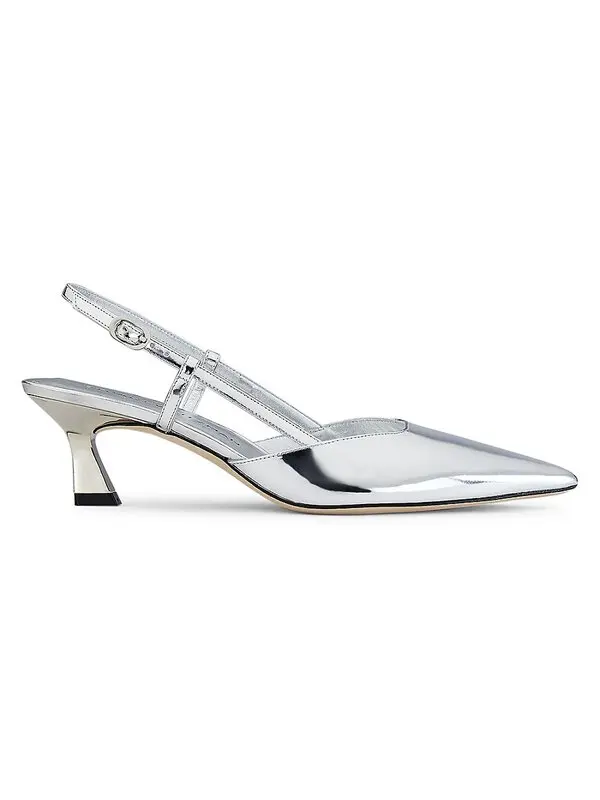 STUART WEITZMAN Vinnie 50mm Metallic Patent Leather Pumps
