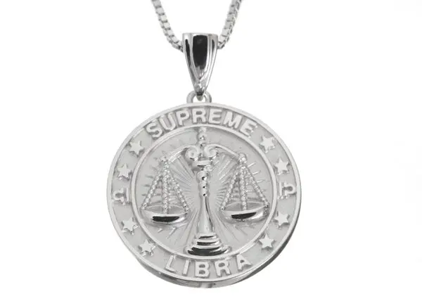 Supreme Jacob&co Libra Zodiac Pendant - Sterling Silver