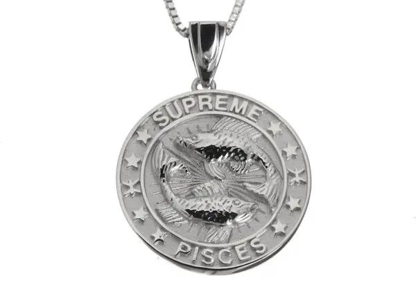 Supreme Jacob&co. Pisces Zodiac Pendant - Sterling Silver