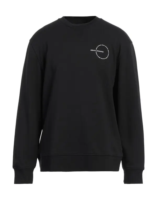 Armani Exchange Cotton-blend French Terry Sweatshirt - Black