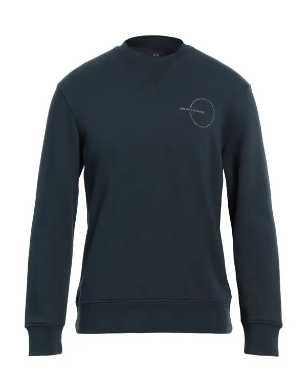 Armani Exchange Cotton Polyester Elastane Sweatshirt - Blue