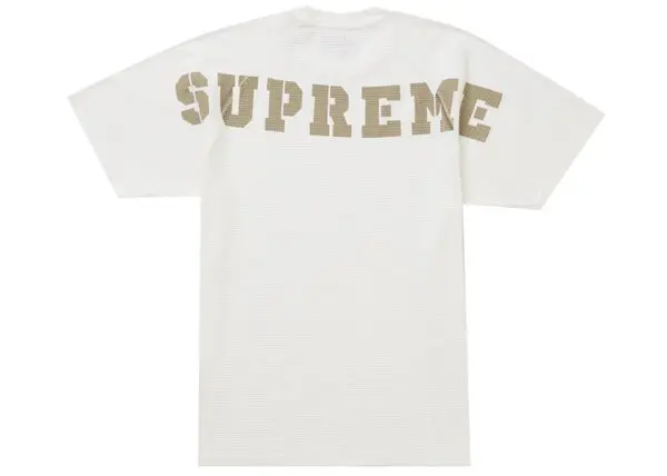 Supreme Stencil Thermal Short Sleeve Top - White