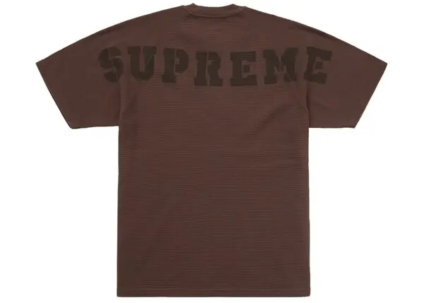 Supreme Stencil Thermal Short Sleeve Top - Brown