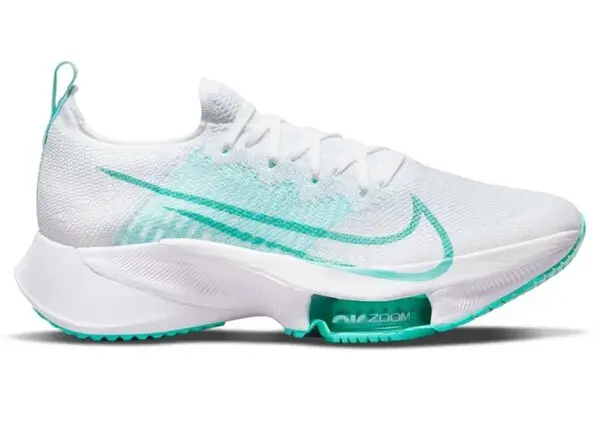 Nike Air Zoom Tempo Next% Flyknit - White/tuquoise