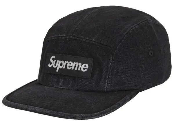 Supreme Denim Camp Cap - Black