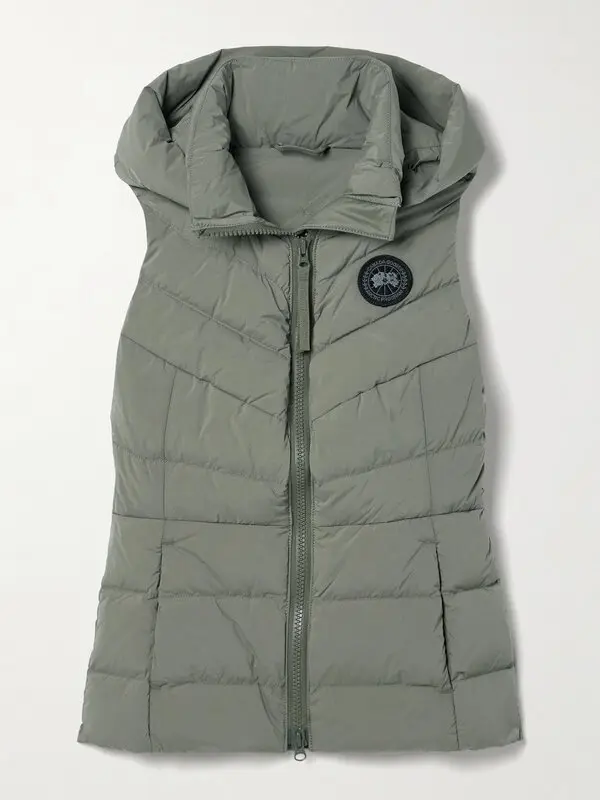Canada Goose Clair Hooded Padded Down Vest - Green