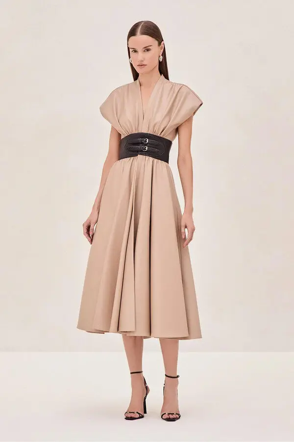 Alexis Viktora Vegan Leather Dress