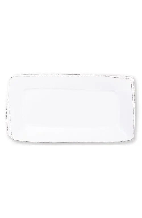 VIETRI Lastra Rectangular Stoneware Platter - White