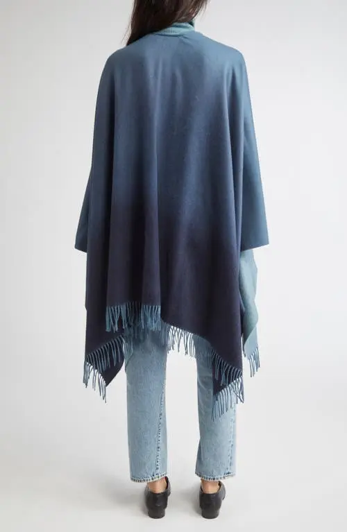 Johnstons Of Elgin Ombré Fringe Trim Cashmere Cape
