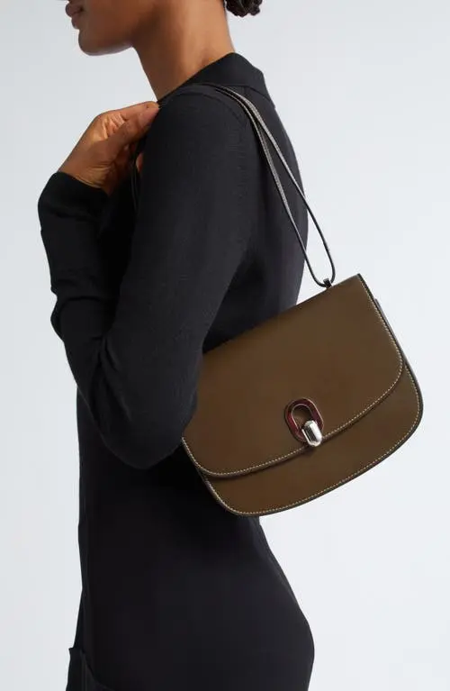 Savette Tondo 22 Leather Crossbody Bag - Mink