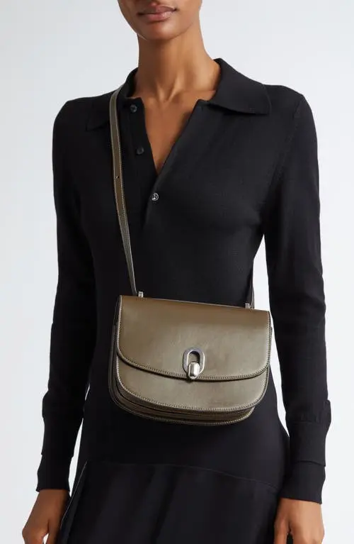 Savette Tondo 22 Leather Crossbody Bag - Mink