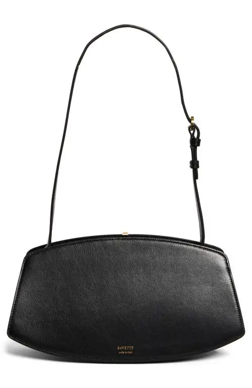 Savette The Florence Leather Shoulder Bag - Black