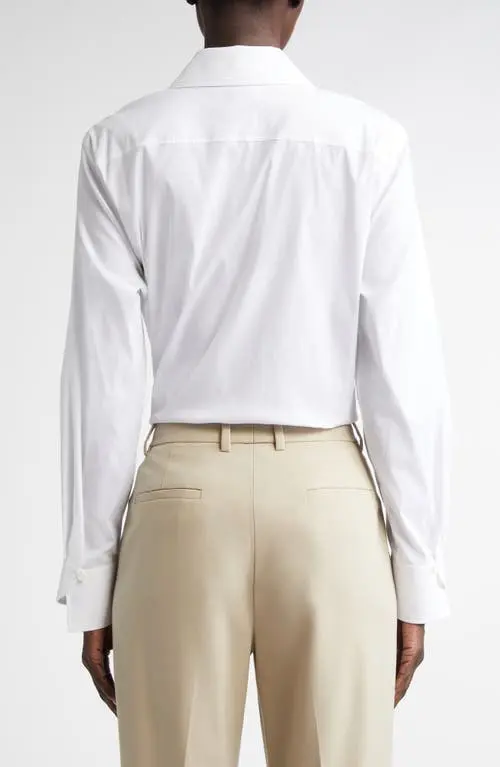 Lafayette 148 New York Wright Cotton Blend Button-up Shirt