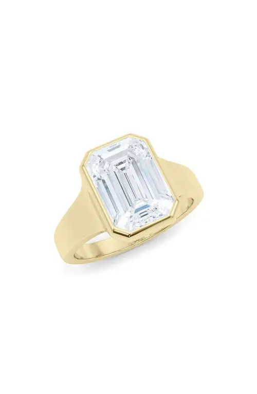 HAUTECARAT Emerald Cut Lab Grown Diamond Ring - 2.00ctw 18k Yellow Gold